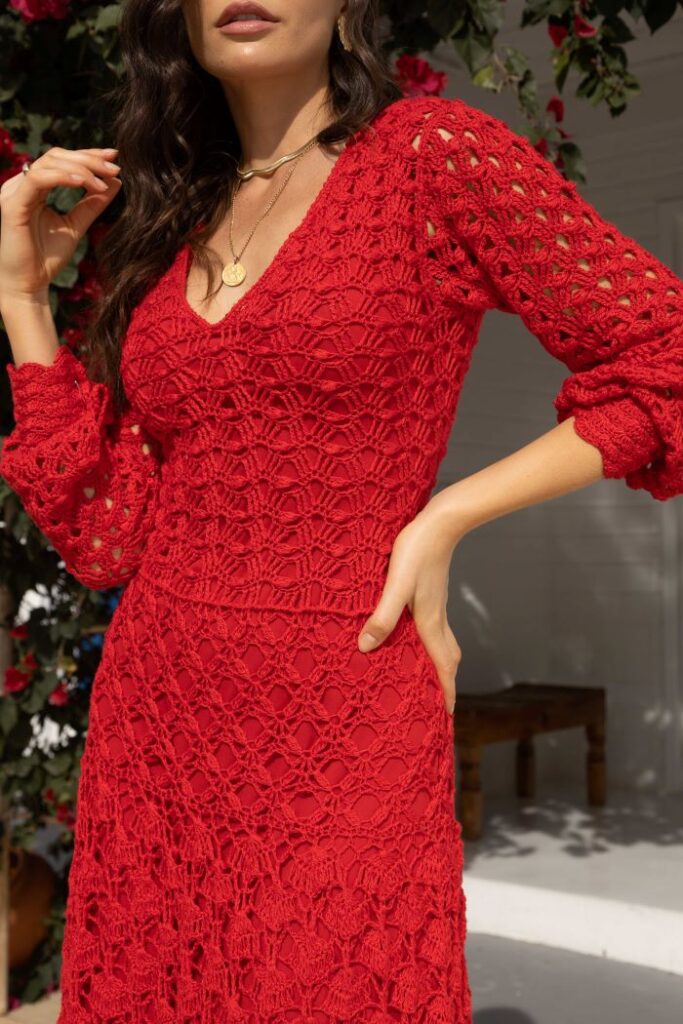 Red Crochet Dress Pattern - Crochet Es Mi Pasión
